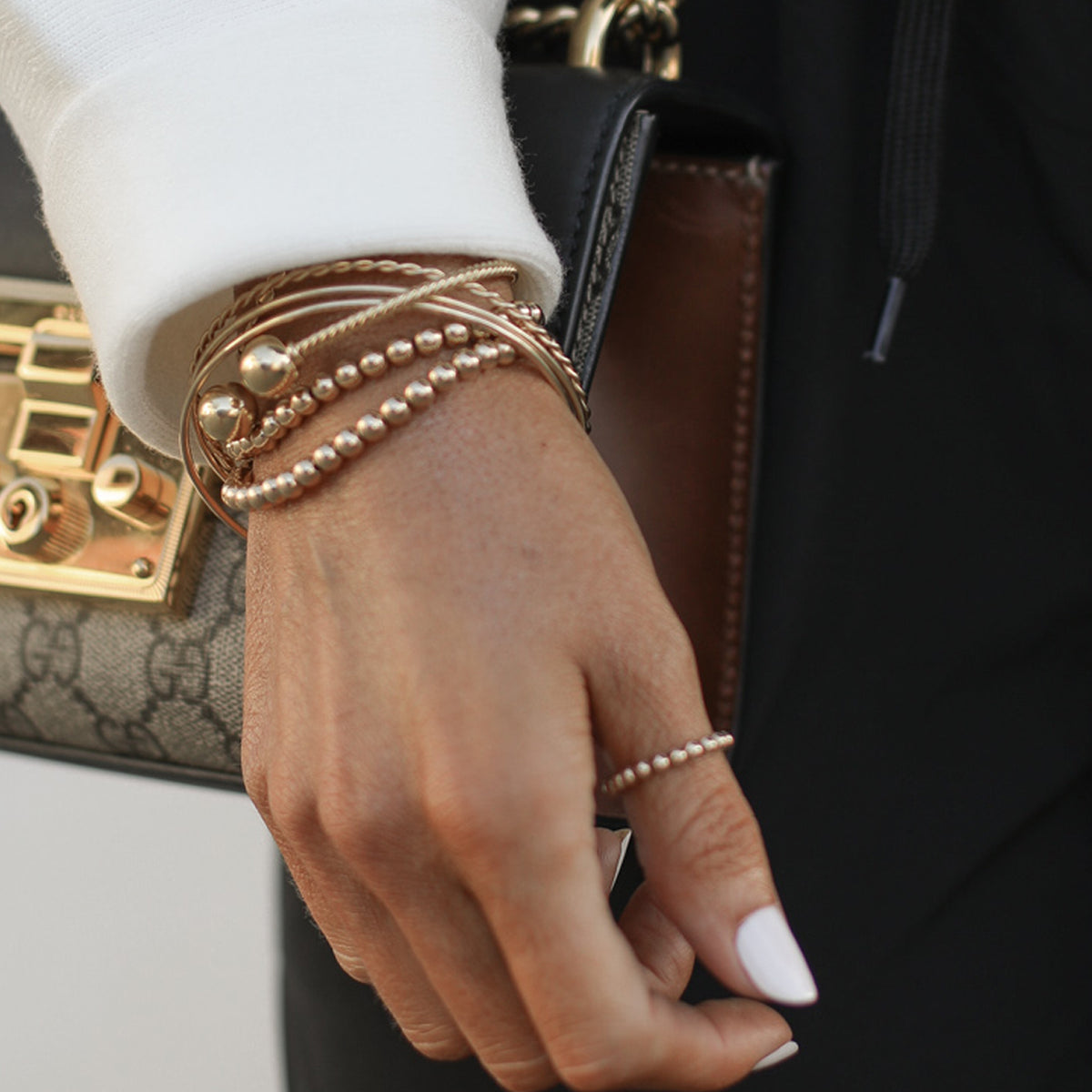 Stylin by Aylin Collection - Gold Filled Beaded Ring– Stylin By Aylin